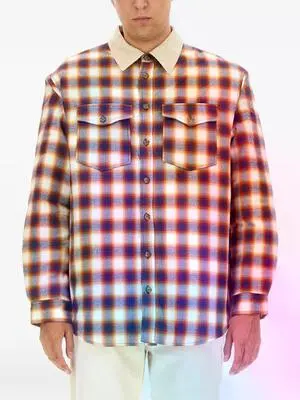 MARANT Steeve Check Overshirt - Orange