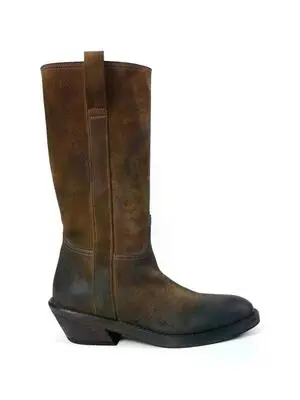 ANN DEMEULEMEESTER Laxit Suede Boots - Brown