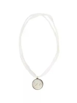 ANN DEMEULEMEESTER Monogram Pendant Necklace - Silver