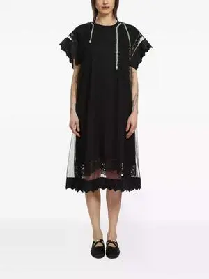 Simone Rocha Layered Lace Trim Dress