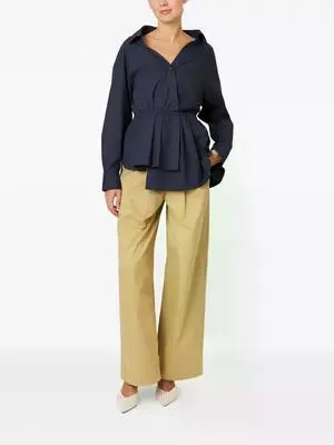 Rosie Assoulin Collared Pleated Shirt