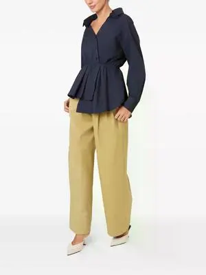 Rosie Assoulin Collared Pleated Shirt