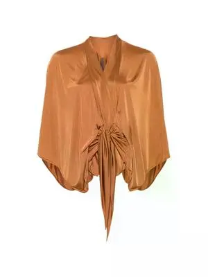 Rick Owens Knot-detail Blouse - Brown
