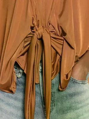 Rick Owens Knot-detail Blouse - Brown