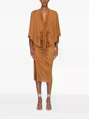 Rick Owens Knot-detail Blouse - Brown