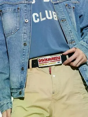 Dsquared2 Logo-plaque Leather Belt