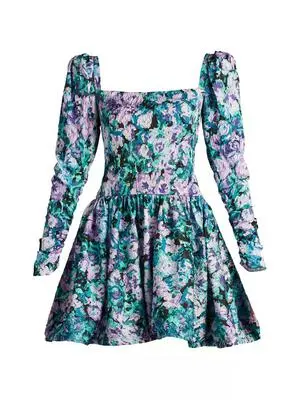 Tadashi Shoji Harlym Floral Mini Dress - Blue
