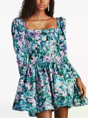 Tadashi Shoji Harlym Floral Mini Dress - Blue