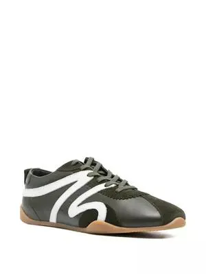 GIUSEPPE ZANOTTI Stripe-detail Leather Sneakers - Green