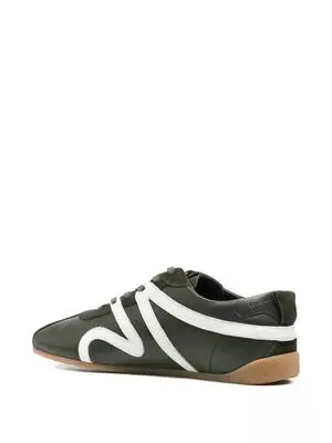 GIUSEPPE ZANOTTI Stripe-detail Leather Sneakers - Green