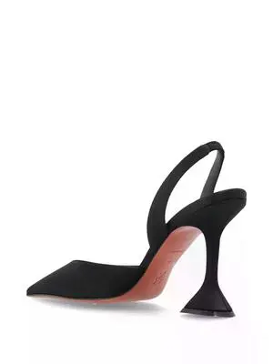 Amina Muaddi Holli Slingback Pumps - Black