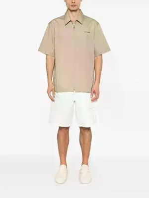 Carhartt Work In Progress Short Sleeve Postal Zip Shirt - Neutrals