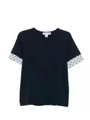 Comme Des Garçons 2000s Polka Dot Sleeve T-shirt - Blue