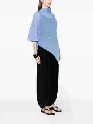 Issey Miyake Pleated Poncho - Blue