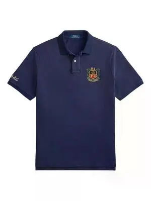 Polo Ralph Lauren Crest Embroidered Polo Shirt - Blue