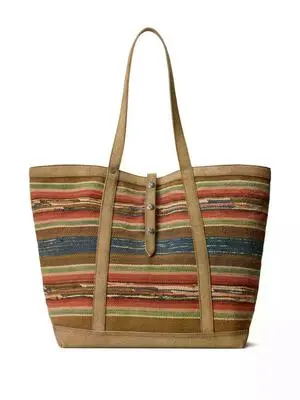Ralph Lauren Striped Tote Bag - Brown