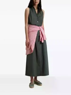 Woolrich Buttoned Belted Midi Dress - Green