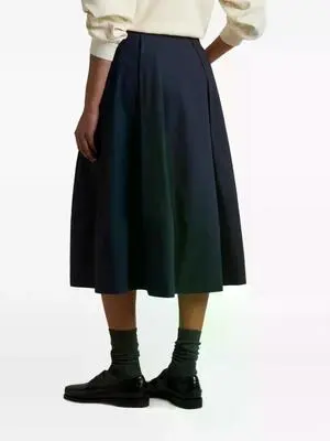 Woolrich Pleated Straight Skirt - Blue
