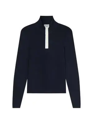 Closed Halfzip Longsleeve Sweater - Blue
