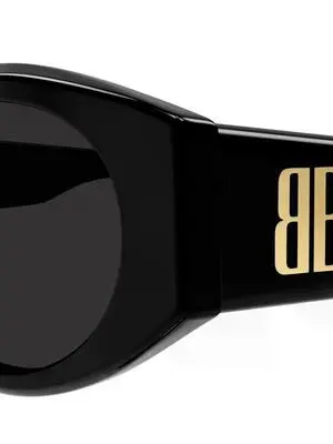 Balenciaga Oval-frame Sunglasses - Black