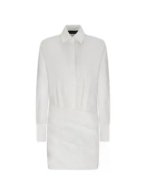 Federica Tosi Draped Poplin Shirt Midi Dress