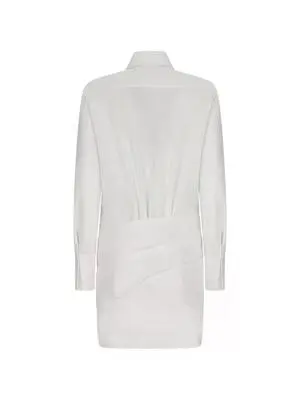 Federica Tosi Draped Poplin Shirt Midi Dress