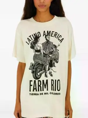 Farm Rio Printed T-shirt - Neutrals