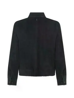 Mackage Giovanni-su Zipped Suede Jacket - Blue