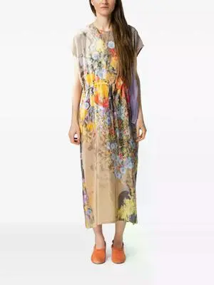 ANNTIAN Floral-print Midi Dress