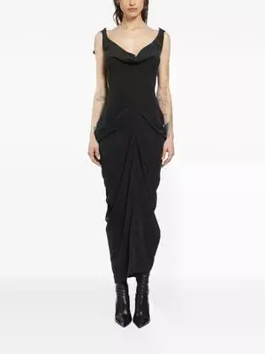 YEHUAFAN Silk Midi Dress