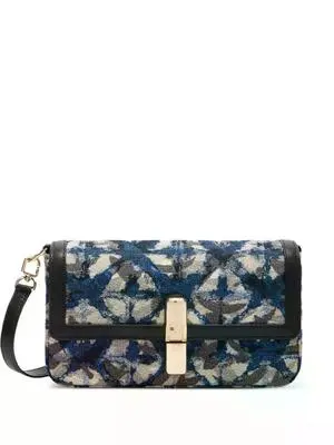 Furla Small Floral Jacquard Crossbody Bag - Blue