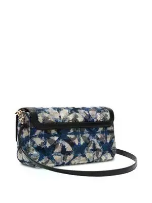 Furla Small Floral Jacquard Crossbody Bag - Blue