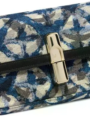 Furla Small Floral Jacquard Crossbody Bag - Blue