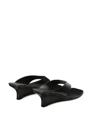 STUART WEITZMAN Vinnie Wedge Sandals - Black