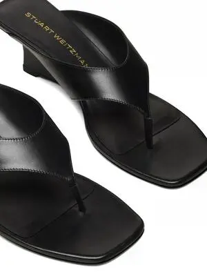 STUART WEITZMAN Vinnie Wedge Sandals - Black