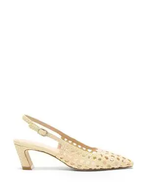 STUART WEITZMAN Stassi Interwoven Slingback Pumps - Neutrals