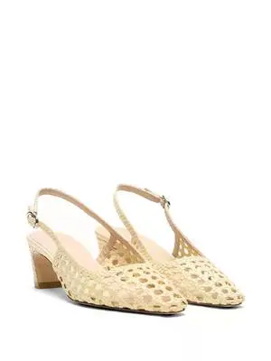 STUART WEITZMAN Stassi Interwoven Slingback Pumps - Neutrals
