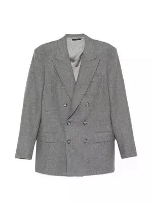 TOM FORD Double-breasted Wool Blazer - Grey