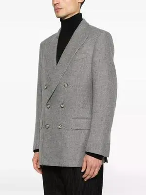 TOM FORD Double-breasted Wool Blazer - Grey