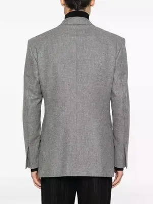 TOM FORD Double-breasted Wool Blazer - Grey