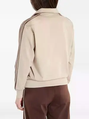 Adidas Firebird Zip-up Sweatshirt With Logo Detail - Neutrals