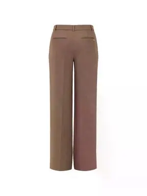 Armani Exchange Pleated Trousers With Belt Loops - Brown