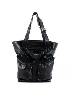 Prada Triple Front Pocket Leather Tote Bag