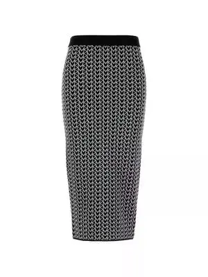 Michael Kors Monogram-pattern Midi Skirt