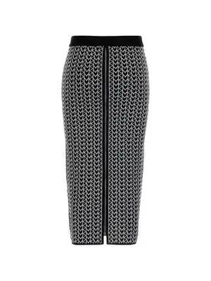 Michael Kors Monogram-pattern Midi Skirt