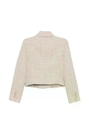 Elie Saab Buttoned Tweed Jacket - Neutrals