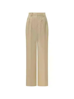 MOMS PANTS Pleated Wool Trousers
