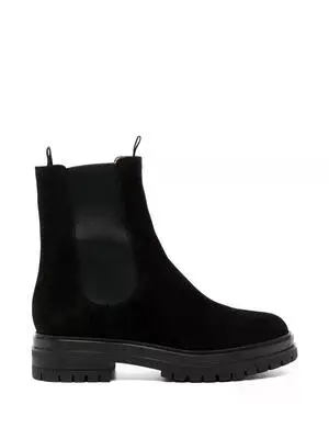GIANVITO ROSSI Leather Chelsea Boots - Black
