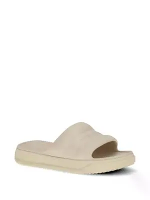 Moncler Embossed Logo Slides - Neutrals