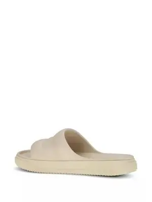 Moncler Embossed Logo Slides - Neutrals